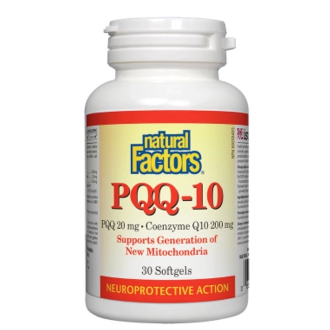 Natural Factors PQQ- 10®/ Пиролоквинолин квинон 20 mg + Коензим Q10 200 mg х 30 софтгел капсули ...